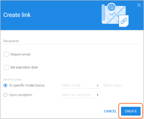 Share a link to a scheduled shipment